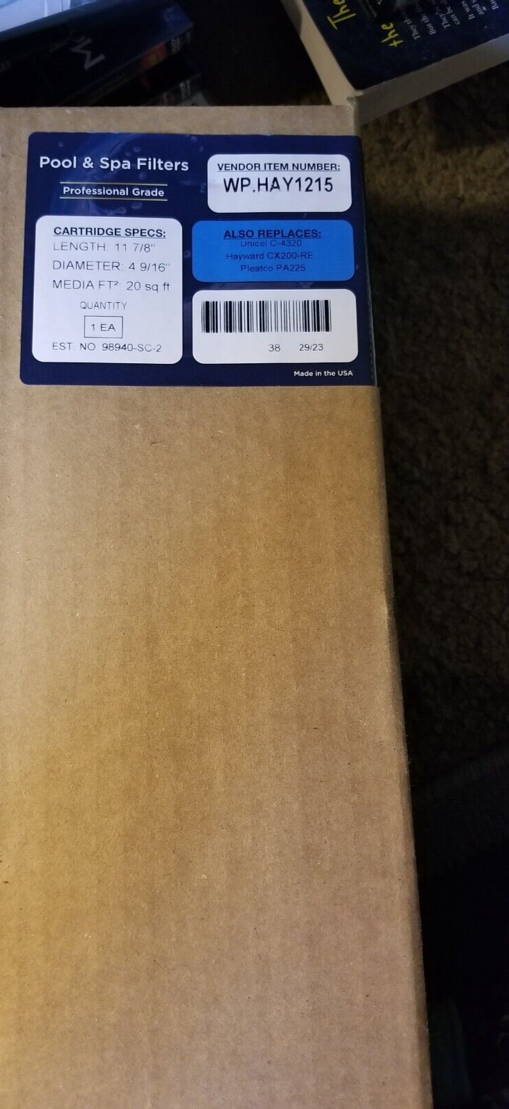 pool & spa filter unicel C-3420 Hayward CX200-RE pleatco PA225 | eBay