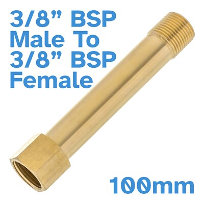 100mm 3/8" BSP Male To Female Thread Brass Pipe Extension Fitting ...