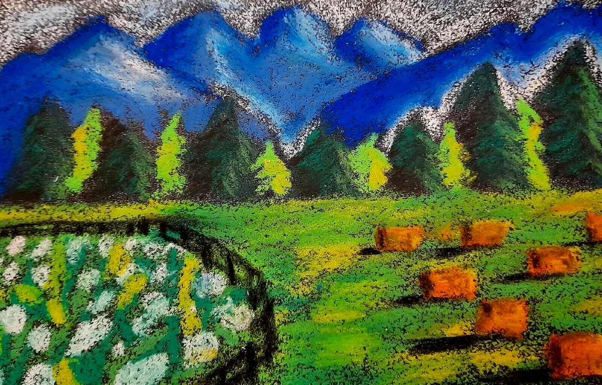 Wall Landscape Drawing