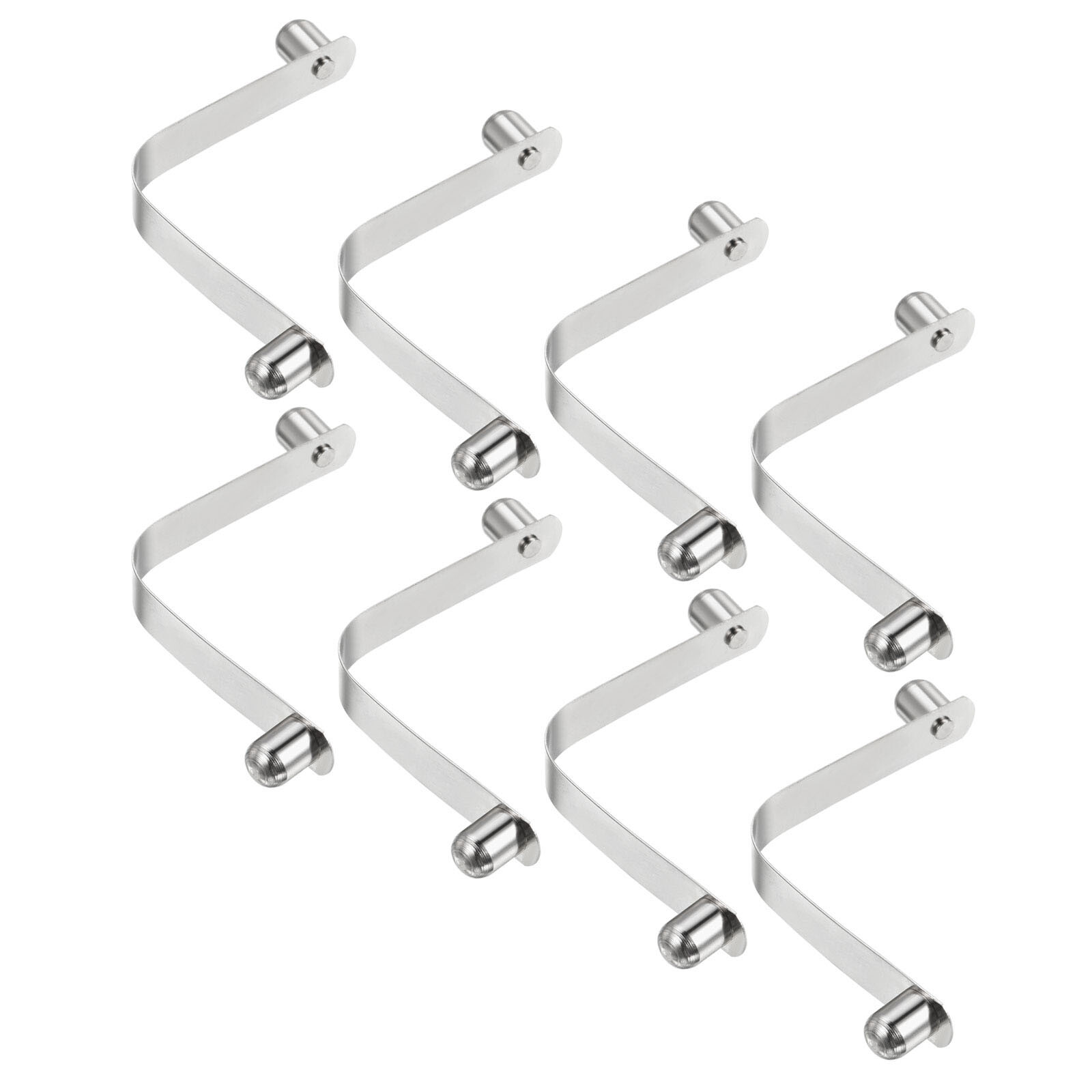 8 Pack Pole Push Button Spring Clips Steel Solid Button Locking Tube ...