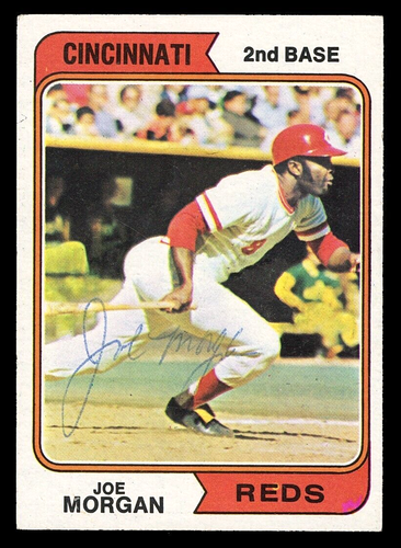 1974 Topps 85 Joe Morgan Vintage Autograph Period Signed EX Cincinnati ...