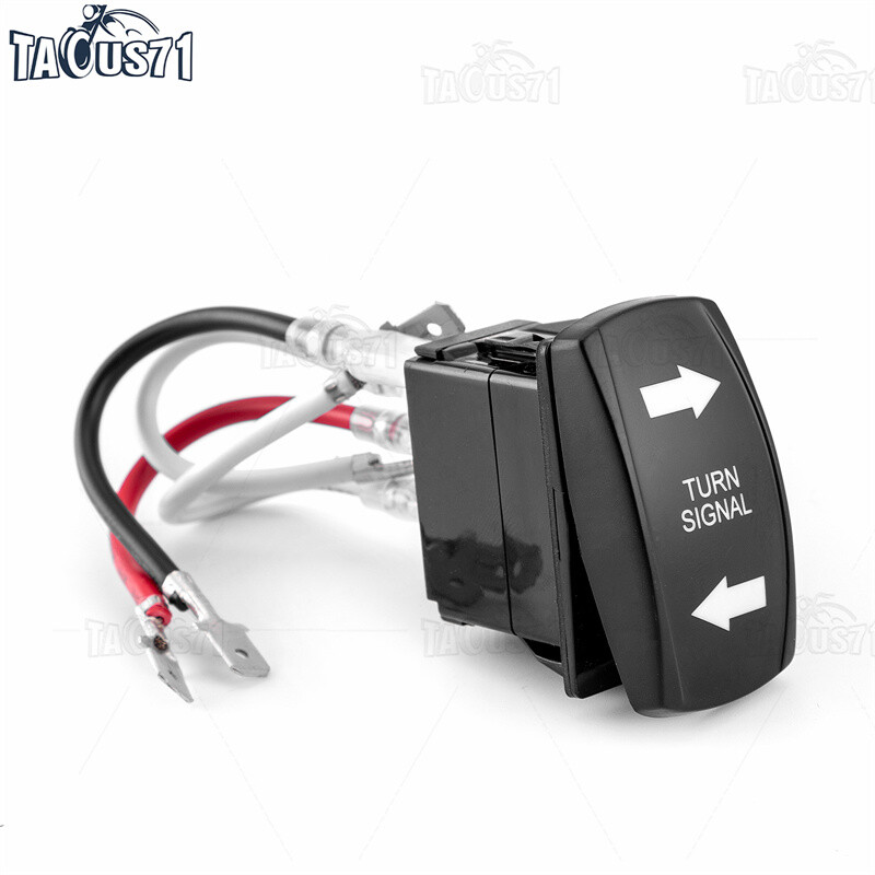 Turn Signal Rocker Switch Backlit Blue Light On/Off SPDT 4Pin With ...