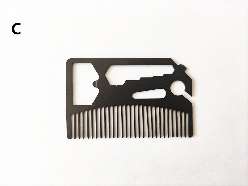 Black stainless steel comb metal comb pocket size for beard hair care ...