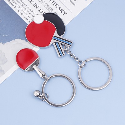 Cute Mini Table Tennis Racket Keychain Sport Ping Pong Paddle Pendant ...