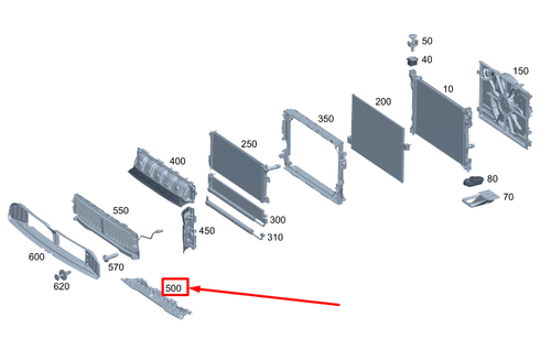 MERCEDES-BENZ EQE SUV X294 Lower Radiator Air Duct A2945051600 NEW ...