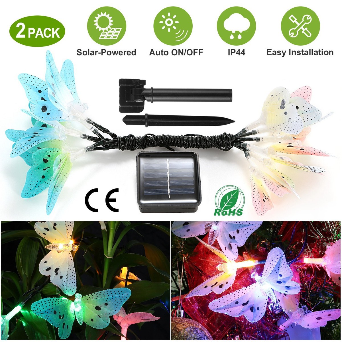 Outdoor Electric String Lights Butterfly Outdoor Landscape Lighting