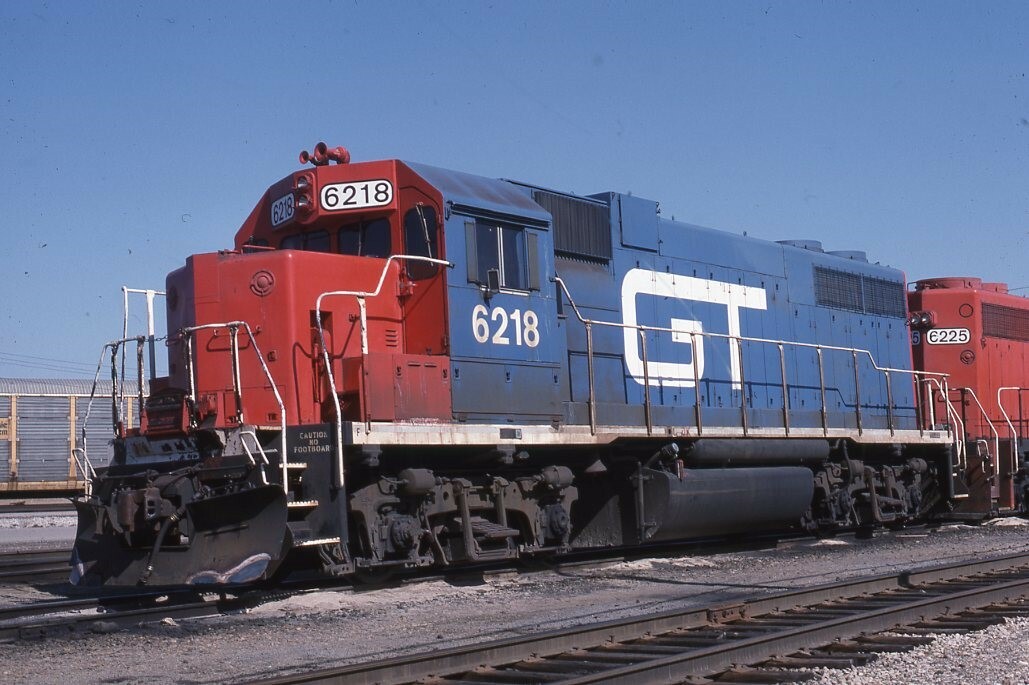 GT GRAND TRUNK Railroad Train Locomotive 6218 FLINT MI Original 1990 ...