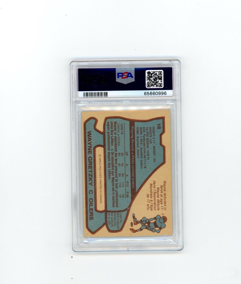 1979 O-Pee-Chee PSA 4++++++ #18 Wayne Gretzky Incredible for the grade ...