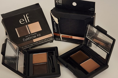 ELF E.l.f. Gel Powder Duo Eyebrow Kit Mirror Compact Eye Brow Color ...