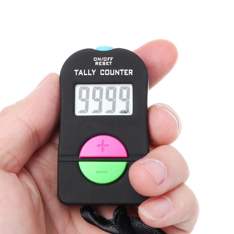Digital Hand Tally Counter Electronic Manual Clicker Golf Gym Hand Held ...