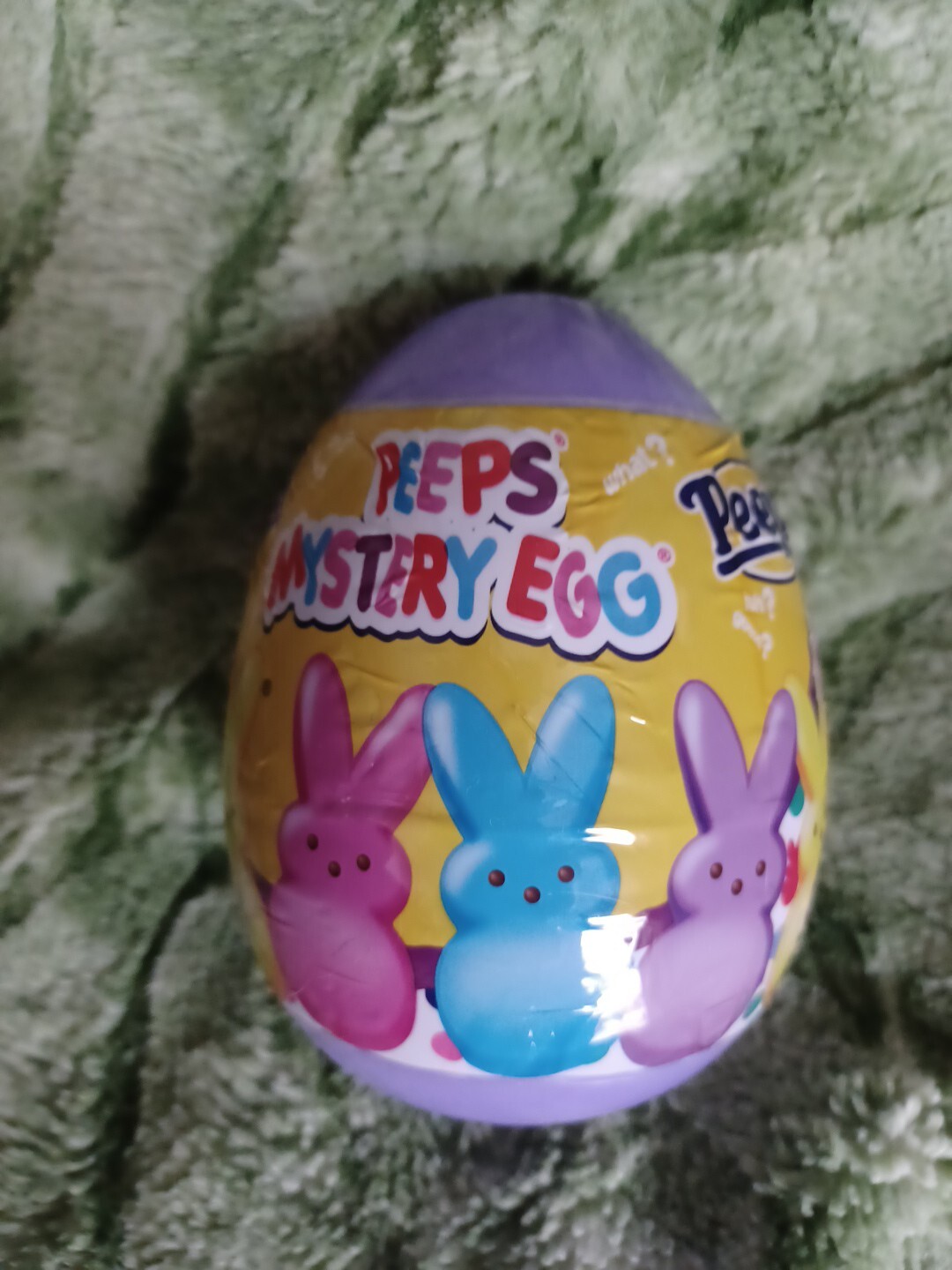 NEW PEEPS MYSTERY EGG PURPLE plastic EASTER EGG with surprise PLUSH ...