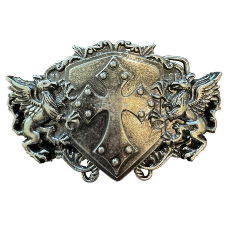 Vintage Y2K Bird Of Prey Cross 3D Belt Buckle Heavyweight Antiqued ...