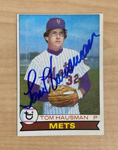 TOM HAUSMAN NEW YORK METS SIGNED AUTOGRAPHED 1979 TOPPS CARD #643 W/COA ...