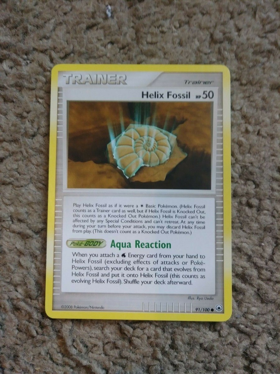 Helix Fossil Wallpaper Helix Fossil (91/100) Pokemon Trainer Card