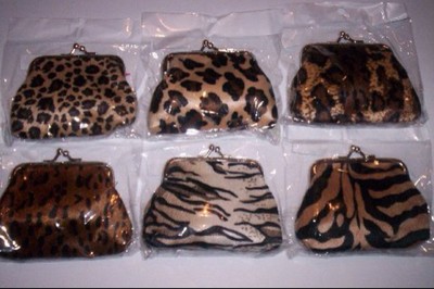 WILD!! 2 Furry Animal Print COIN PURSES/Wallets-Asst'd | eBay