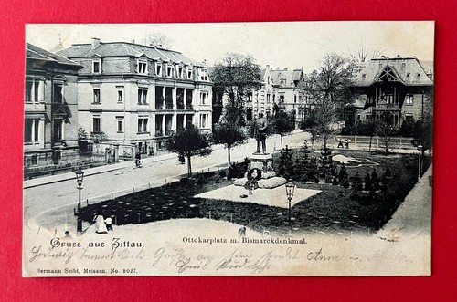 AK ZITTAU 1905 Ottokarplatz mit Bismarckdenkmal ( 142569 | eBay.de