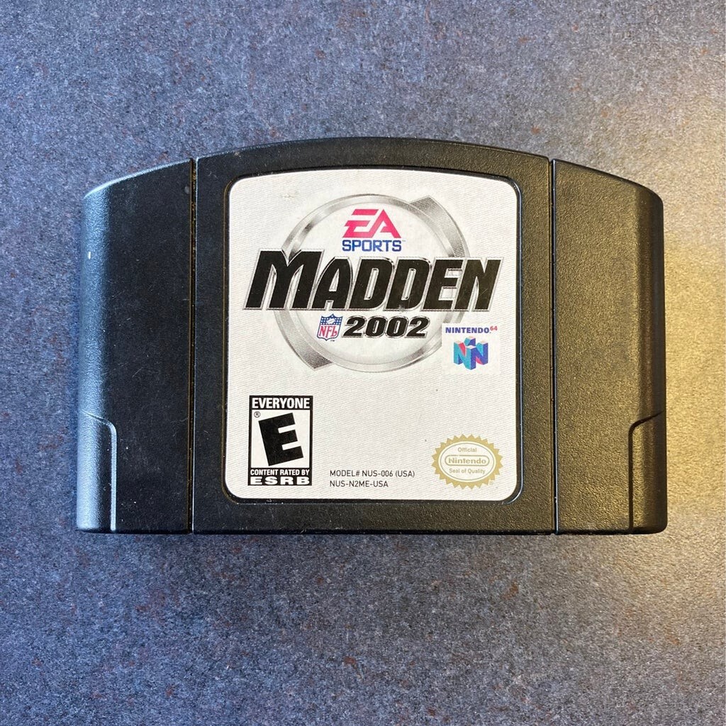 Madden 2002 Nintendo 64 N64 OEM Official Original Authentic Tested ...