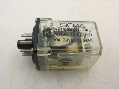 SIGMA 50R02-12DC-SC0 RELAY 10A 28VDC/115VAC 8 PIN NNB | eBay