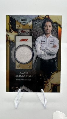 2024 Topps Finest Formula 1 Ayao Komatsu F1 Relic Card Gold Refractor ...