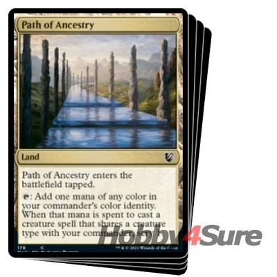 Path Of Ancestry X4 M/NM Magic MTG Innistrad: Midnight Hunt: Commander ...
