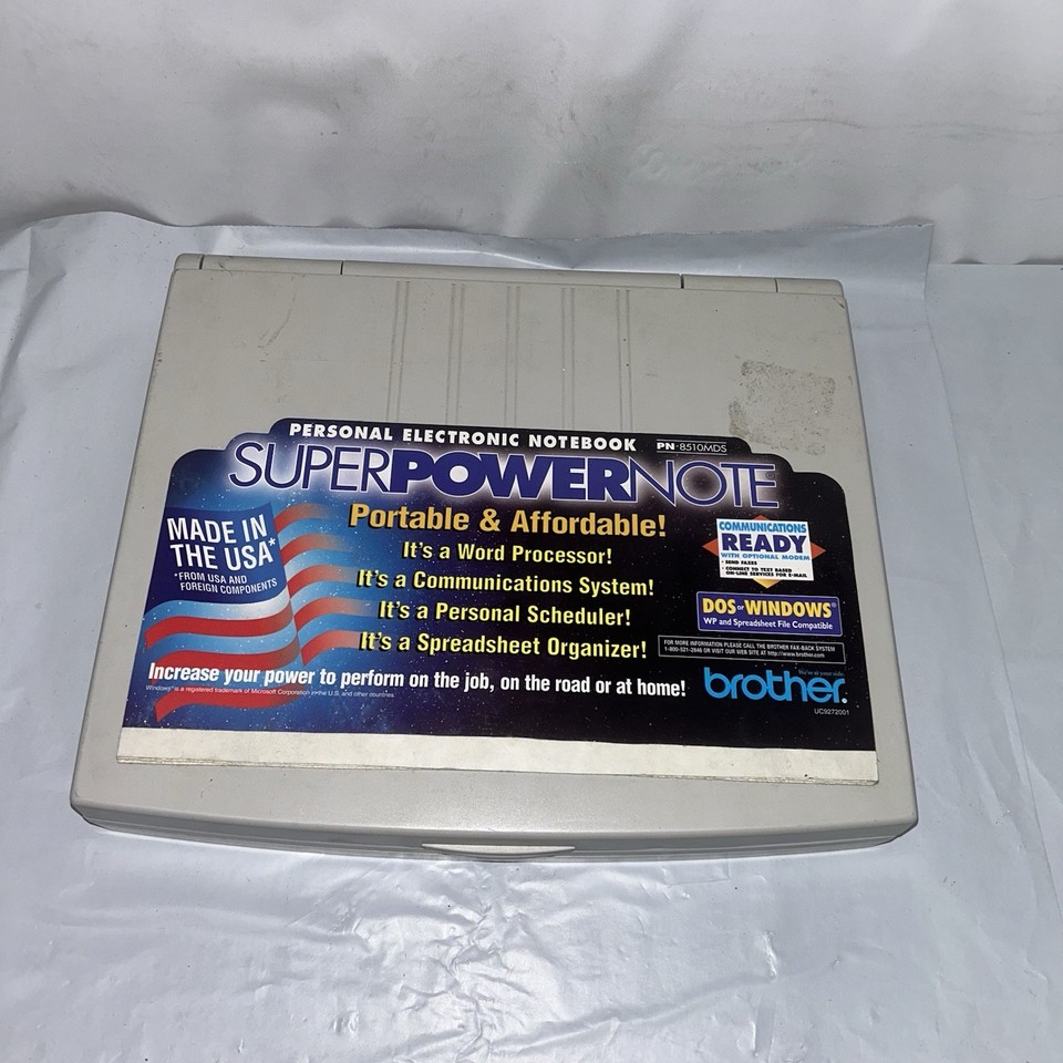 Vintage Brother Super PowerNote PN-8510MDS Laptop Word Processor RARE ...