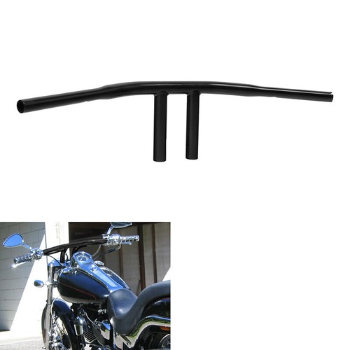1 1/4" Black 8" Rise T-Bar Handlebar Fit For Harley Dyna Softail Fatboy ...