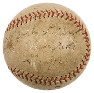 The Only Josh Gibson Single Signed Baseball On Earth PSA DNA & JSA COA ...
