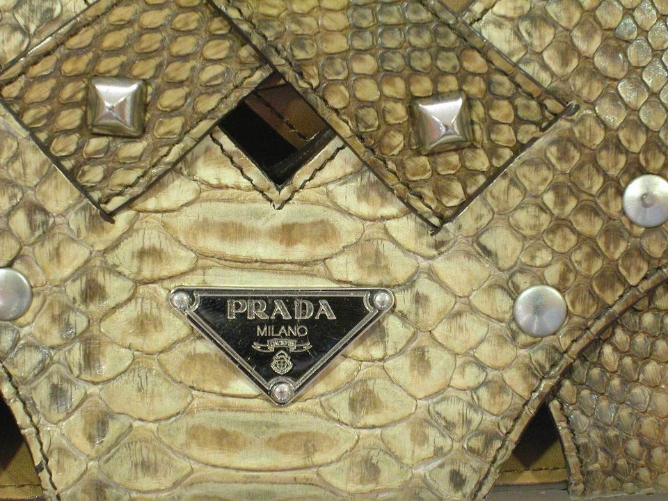 PRADA - RARE VINTAGE OUTSTANDING STUNNING SNAKESKIN WOMEN'S HANDBAG | eBay