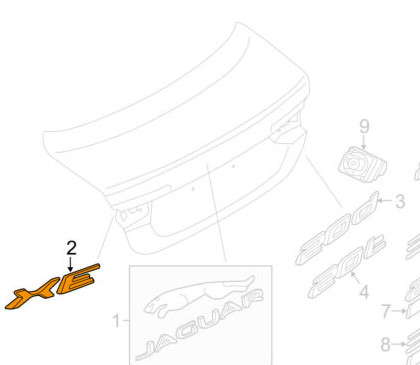 OEM JAGUAR XE X760 REAR TRUNK BOOTLID EMBLEM BADGE LOGO T4N29029 ...