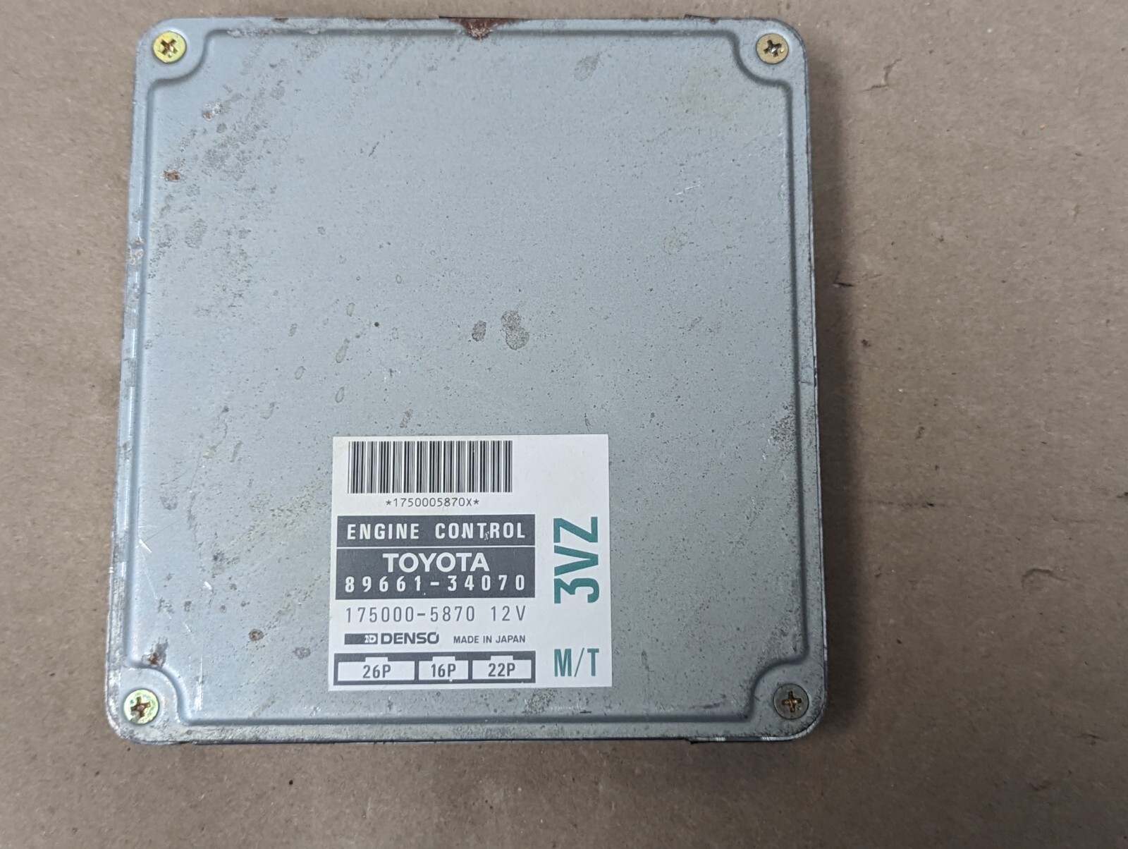 1994 TOYOTA T100 ENGINE CONTROL MODULE ECU ECM 6 Cyl. 4x4 MT 89661 ...