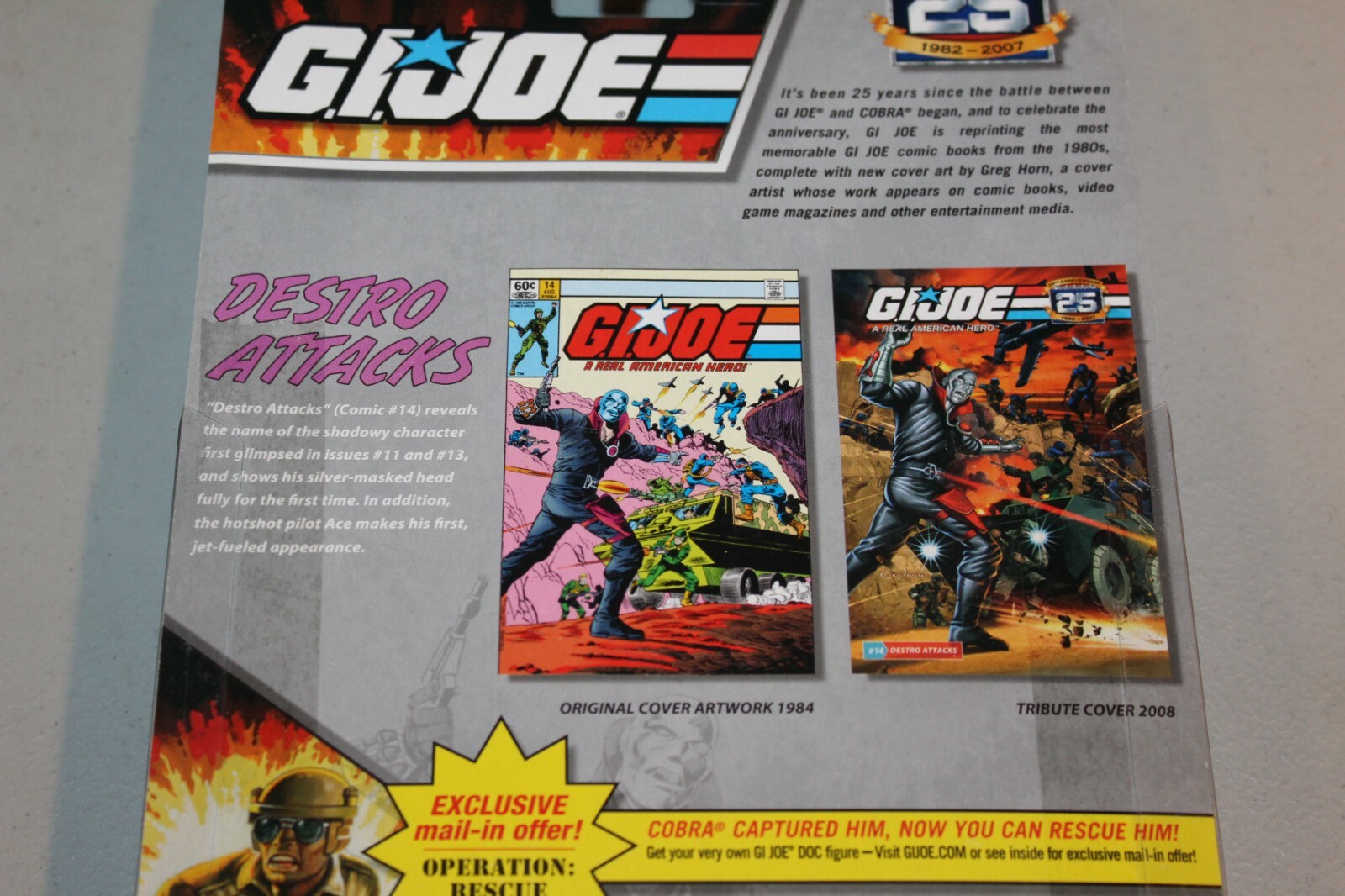 NEW SEALED GI Joe 25th Anniversary Comic 2 Pack Destro & CPL Breaker ...