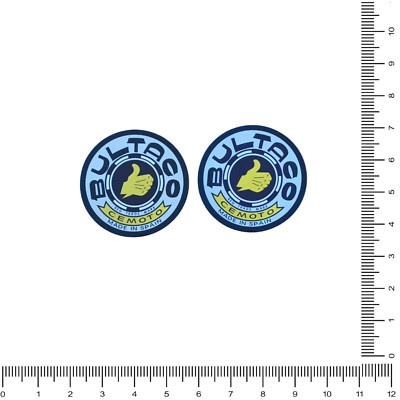 2 Bultaco Round Logo Stickers Pomeroy Pursang MK AHRMA Works VMX 106 | eBay