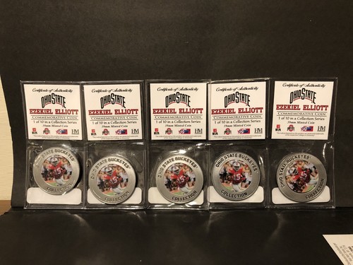 Ezekiel Elliott Ohio State Buckeyes Lot (5) Coins Commemorative ...