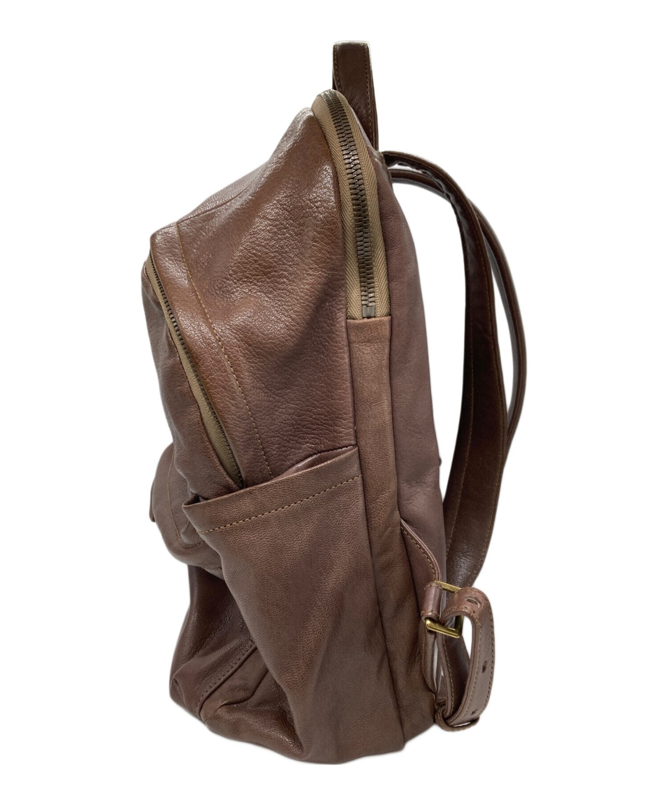 Genten Goat Basic Leather Backpack 49413-20 Brown - Gem