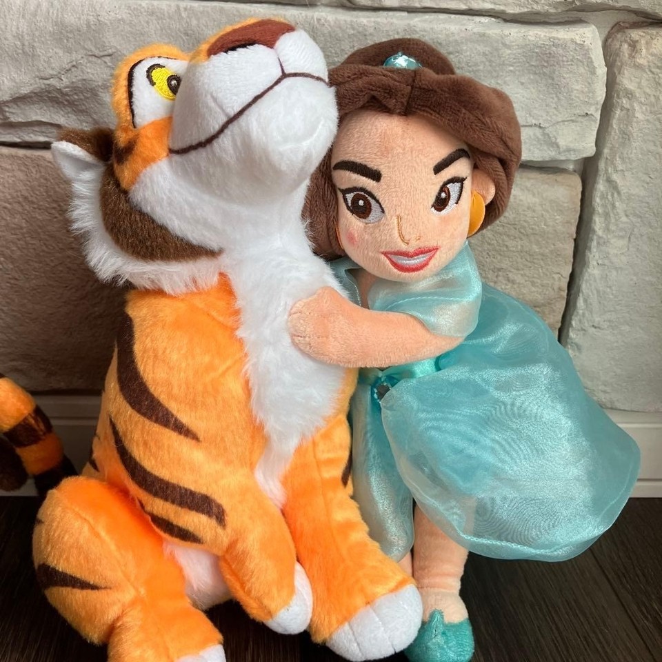 Jasmine & Rajah Stuffed Toy from Aladdin, 9.4in Plush Excellent | eBay