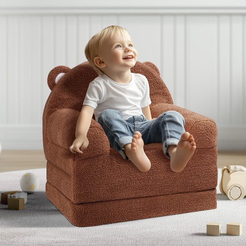 Uimoso Baby Chair Foldable 2-in-1 Baby Lounger Couch Cartoon Kids Sofa ...
