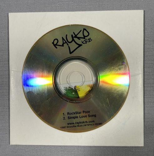 Rayko KRB – RockStar Poor / Simple Love Song CD 2007 Promo Electronic ...
