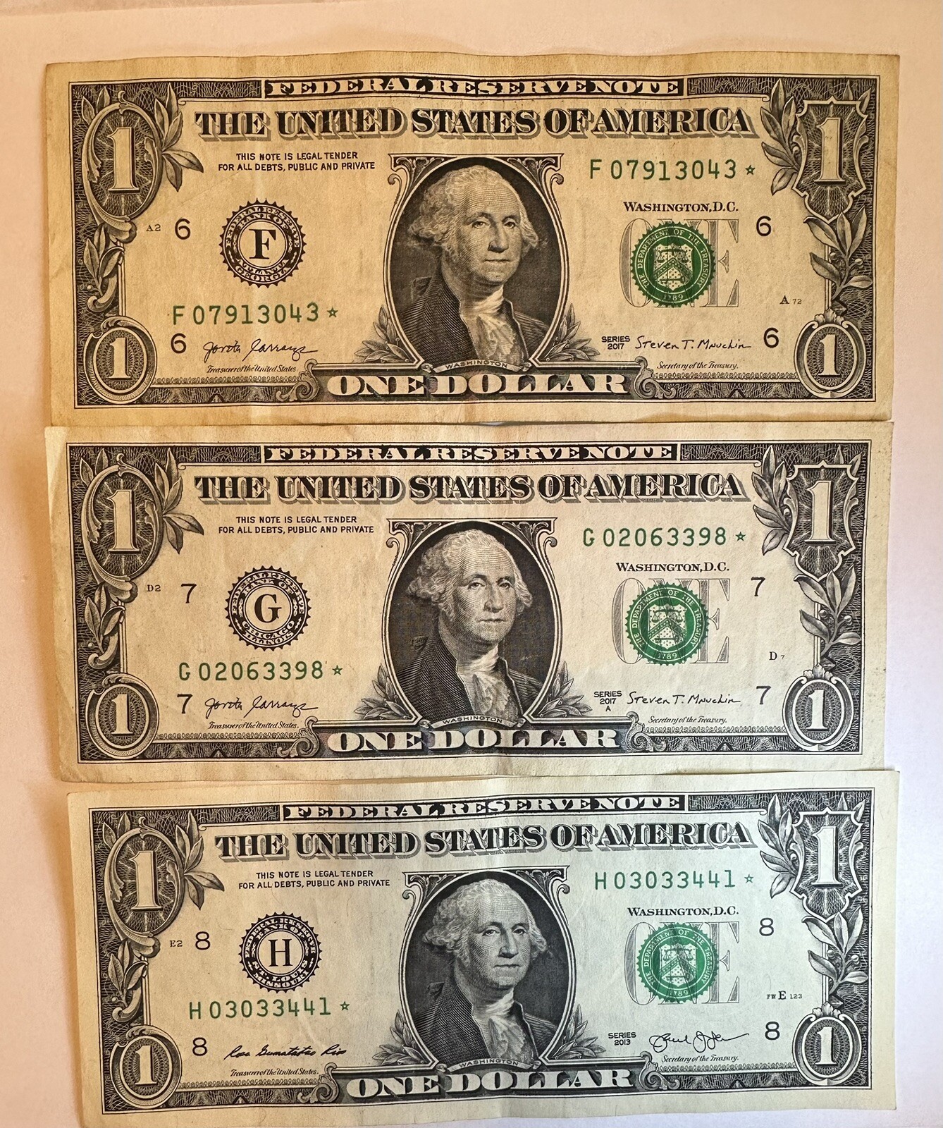 $1 One Dolla Star Note 2017 ,2013,2017A Good Condition | eBay