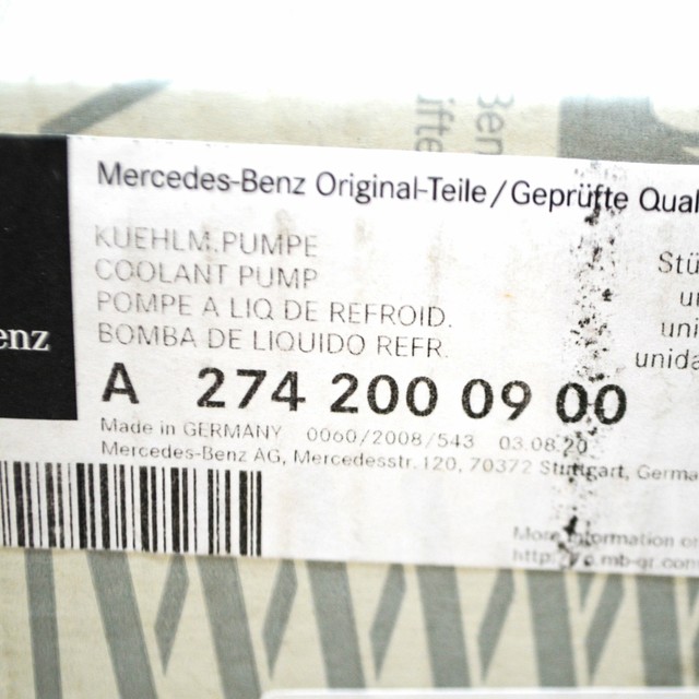 Mercedes-Benz E-class W213 Water Pump A2742000900 OEM for sale online ...