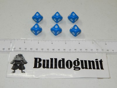 2007 Dicecapades Board Game Replacement All 6 Blue Die Dice Parts Only ...