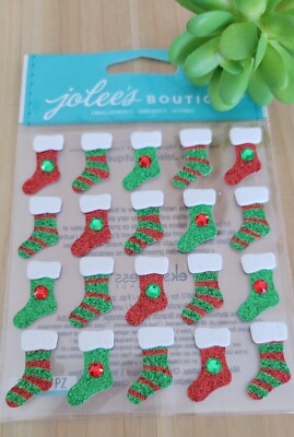 Christmas Stocking Stickers (20 piece) Scrapbooking Crafts | eBay