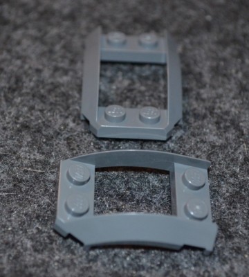 (2) 3x4 Dark Gray Car / Truck Fender Bricks w/ Middle Slot ~ Lego ~ NEW ...