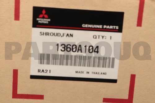 1360A104 Genuine Mitsubishi SHROUD,COOLING FAN | eBay