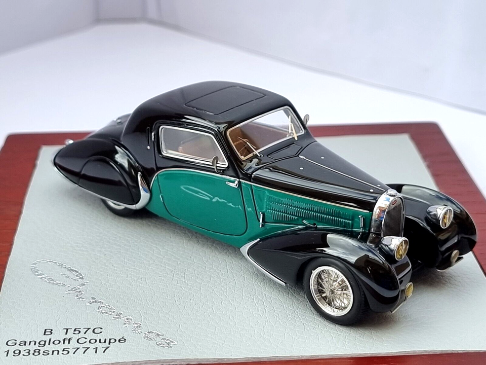 Chromes Ilario 1938 Bugatti T57C Gangloff Coupe Atalante 1/43 Handmade ...