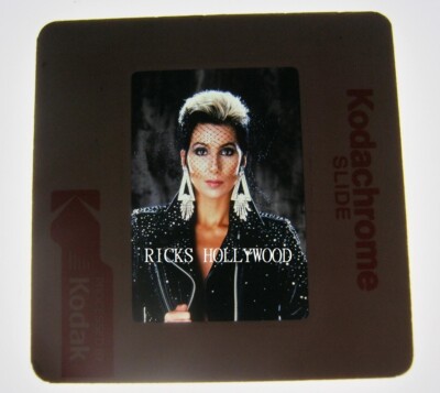 Original 1986 Magazine Archive 35mm Publicity Slide CHER OUTRAGEOUS ...