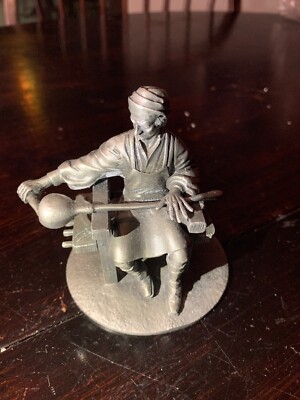 Franklin Mint THE GLASSBLOWER Fine Pewter 75 People of Colonial America ...