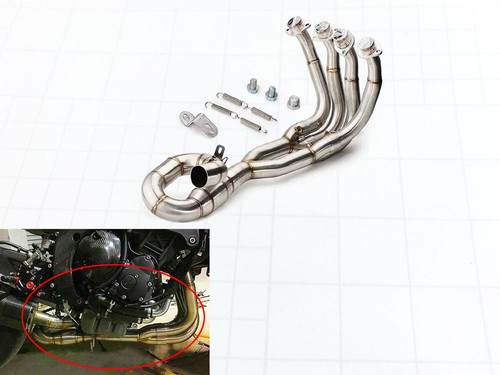 For Yamaha YZF R6 2006-2018 Full Exhaust System Header Front Link Pipe ...