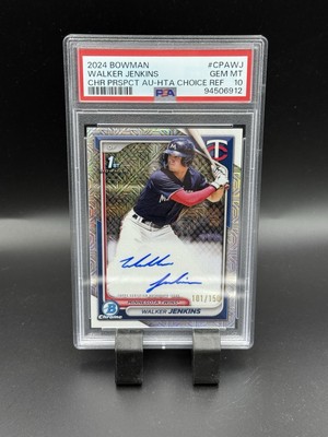 2024 Bowman Draft Prospect AU WALKER JENKINS HTA Choice Ref PSA 10 101/ ...