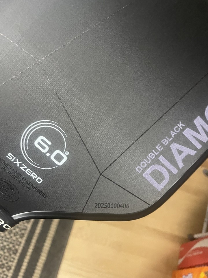 6.0 Six Zero Double Black Diamond 15MM Pickleball Paddle (New Condition ...