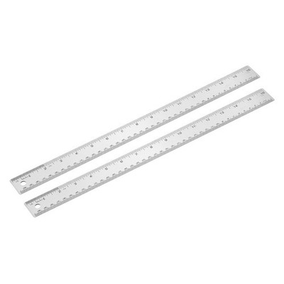 16 Straight Non-Skid Stainless Steel Ruler with Inch Metric Measuring ...